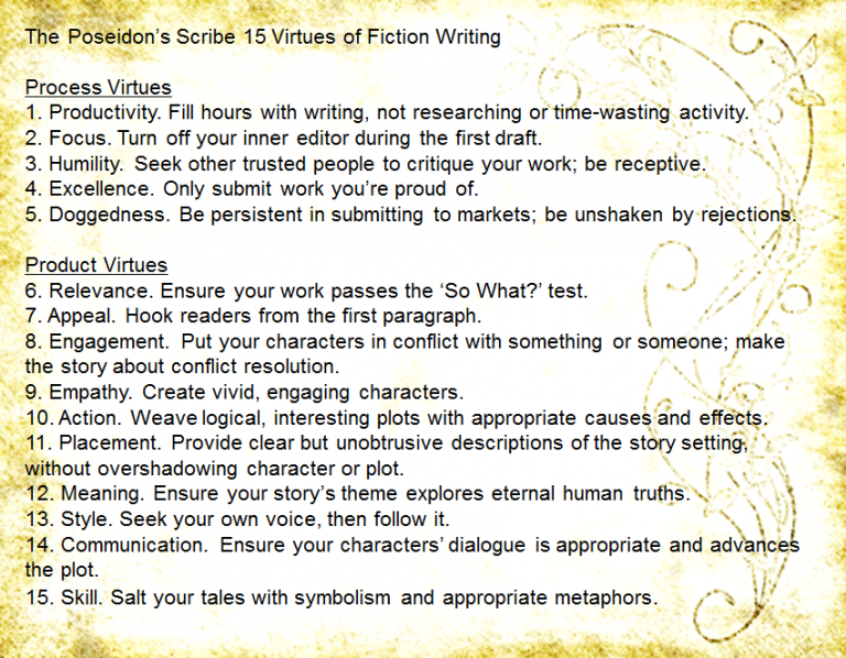 Using the 15 Fiction-Writing Virtues - Steven R. Southard (Poseidon's ...
